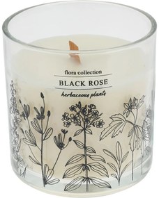 Vonná svíčka Flora Collection, Black Rose, 10 x 10 cm