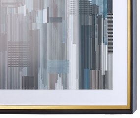 Zarámovaný obrázek 60 x 80 cm modrošedý BAMAKO Beliani