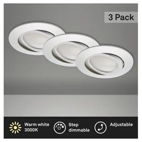 Briloner 8309-039 - SADA 3x LED Stmívatelné koupelnové svítidlo LED/5W/230V IP23