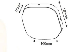 ACA Lighting Zahradní nástěnné LED svítidlo FABIO 10W/230V/3000K/630Lm/120°/IP65, tmavě šedé