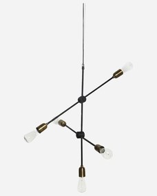 Závěsná lampa 78 cm MOLECULAR House Doctor - černá/zlatá