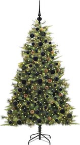 Umělý sklopný vánoční stromeček s kužely Zelená 180 cm 3395090