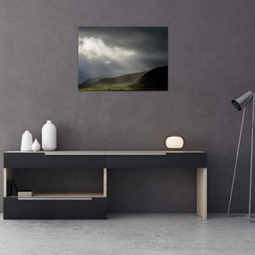 Skleněný obraz blížící se bouřky (70x50 cm)