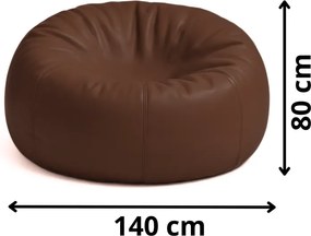 Sedací pytel velká koule tmavohnědá EMI