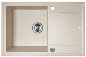 LAVEO Megalo, kuchyňský dřez 790x490x230 mm + dřezová baterie BKZ468K, béžová, SBEA411T