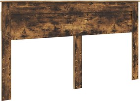 Rám postele Kouřový dub 200 x 200 cm Masivní borové dřevo 3409723