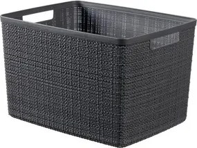 Curver Jute Úložný koš 20 l šedá / 36 x 28 x 23 cm