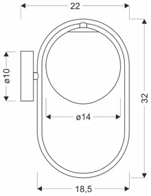 Nástěnné svítidlo CORDEL 1xG9/28W/230V černá/kouřová černá