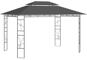 Altán 4 x 3 x 2,7 m antracitový 160 g/m² 313917
