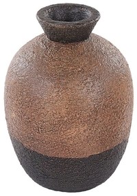Terakotová dekorativní váza 30 cm hnědá/černá AULIDA Beliani