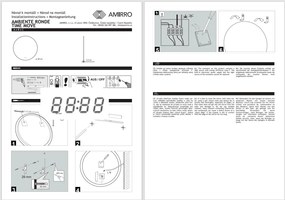 AMBIENTE RONDE TIME zrcadlo na chodbu do předsíně nástěnné do koupelny 412-443