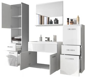 Koupelnový nábytek Lumia, Barva: šedé palladium, Sifon k umyvadlu: ne, Baterie: Maro Blo 020M