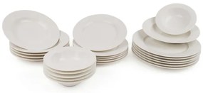 Jídelní sada 24 ks bílá/porcelán