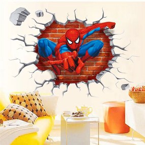 Živá Zeď Samolepka na zeď Spiderman ze zdi