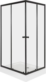 Novoterm Modul sprchového koutu NV-Olga SC Element BL 70, černá/transparent - bez vaničky