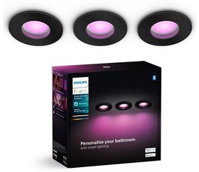 Philips-SADA 3x LED RGBW Stmívatelné koupelnové sv. Hue XAMENTO 1xGU10/4,2W IP44