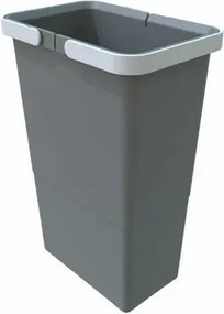 Elletipi SMALL 8 L Plastový koš s rukojeťmi šedá / bez víka / 34 x 15