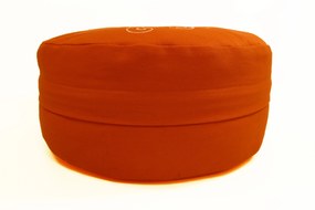 S radostí - vlastní výroba Meditační polštář strom života - oranžový Velikost: ∅35 x v18 cm