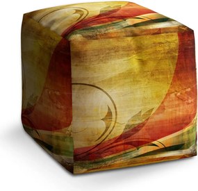 Sablio Taburet Cube Retro motiv - 60x60x60 cm