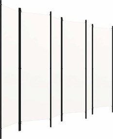 6dílný paraván bílý 300 x 180 cm 320727