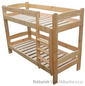 dřevěná patrová postel z masivu, palanda Tytan chalup