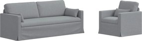 Set pohovek 2 ks Světle šedá textil 3407581