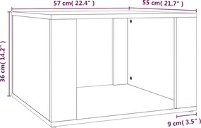 vidaXL Noční stolek 57 x 55 x 36 cm kompozitní dřevo [816558] Barva: bílá s vysokým leskem