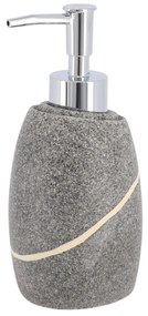 Dávkovač mýdla Caldarela, šedá/s chromovými prvky, 240 ml