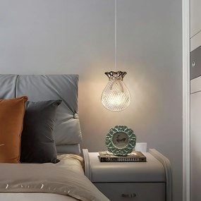 Toolight Závěsné skleněné LED osvětlení D19 LHJ107-1CP růžová zlatá