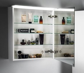 Sapho Sapho, LINEX galerka s LED osvětlením, 80x70x15cm, bílá, LX080-0030