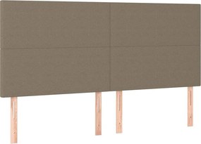 Box spring postel s matrací taupe 200x200 cm textil 3127833