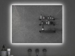 Zrcadlový infrapanel s LED osvětlením MIRROR 450W | Výhřevnost 8 m2 | 80x60 cm | WiFi termostat | Dálkový ovladač | Zrcadlo na šířku