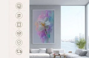 Jemná aura - obraz - Orchidej v barevném kouři 51 - 70 x 100 cm - 1 149 Kč