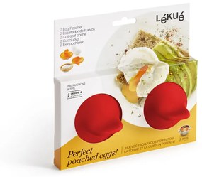 Tvořítko na ztracená vejce Lékué Egg Poacher 2ks | červená