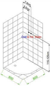 BPS-koupelny Hydromasážní box HYD-NI80, 80x80 cm