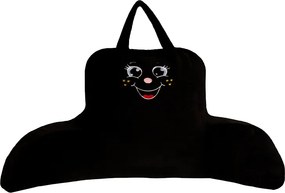 Bellatex Polštář - opěrka na čtení s výšivkou Černá 50x100 cm