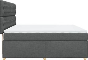 Box spring postel s matrací tmavě šedá 180x200 cm textil 3291367