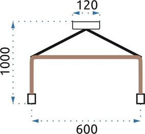 Toolight - Závěsné svítidlo 5xE27 (kov-lano) APP210-3CPR, hnědá-černá, OSW-07863