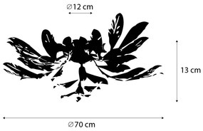 Vintage stropní svítidlo starožitné zlato 5 světel - Linden