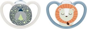 Dudlík NUK Perfect Match Air Night FIREFLY/LION 0-6m 2ks box velikost 0-6 m