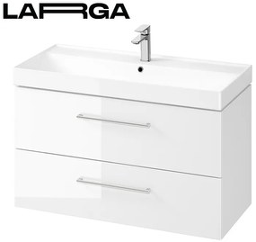 Cersanit Larga, koupelnová skříňka s umyvadlem 100x45x65 cm, bílá lesklá, S801-437
