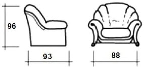 MELLI Křeslo Giorgia