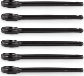 vtwonen Matt Black set 6 porcelánových lžiček, černý  (Čajové lžičky)