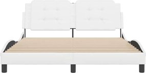 Rám postele bez matrace Zadar bílý 160x200 cm umělá kůže 3208192