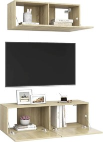 2dílný set TV skříněk dub sonoma kompozitní dřevo 3079017
