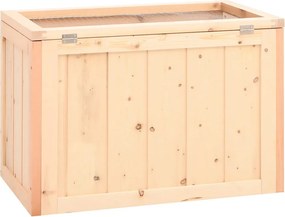 Klec pro křečky 60 x 35,5 x 42 cm masivní jedlové dřevo 172378