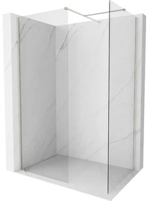 Mexen Kioto-X sprchová zástěna Walk-in 100 x 70 cm, průhledná 10 mm, kartáčovaný nikl - 800-100-202-97-00-070-X