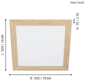Eglo 99471 - LED Stropní svítidlo PIGLIONASSO LED/20W/230V 500x500 mm