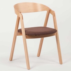 Stima bukové křesílko GURU s čalouněným sedákem buk MYSTIC marrone 114