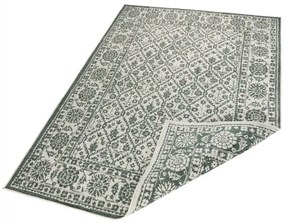 NORTHRUGS - Hanse Home koberce Kusový koberec Twin-Wendeteppiche 103115 grün creme – na ven i na doma - 80x350 cm